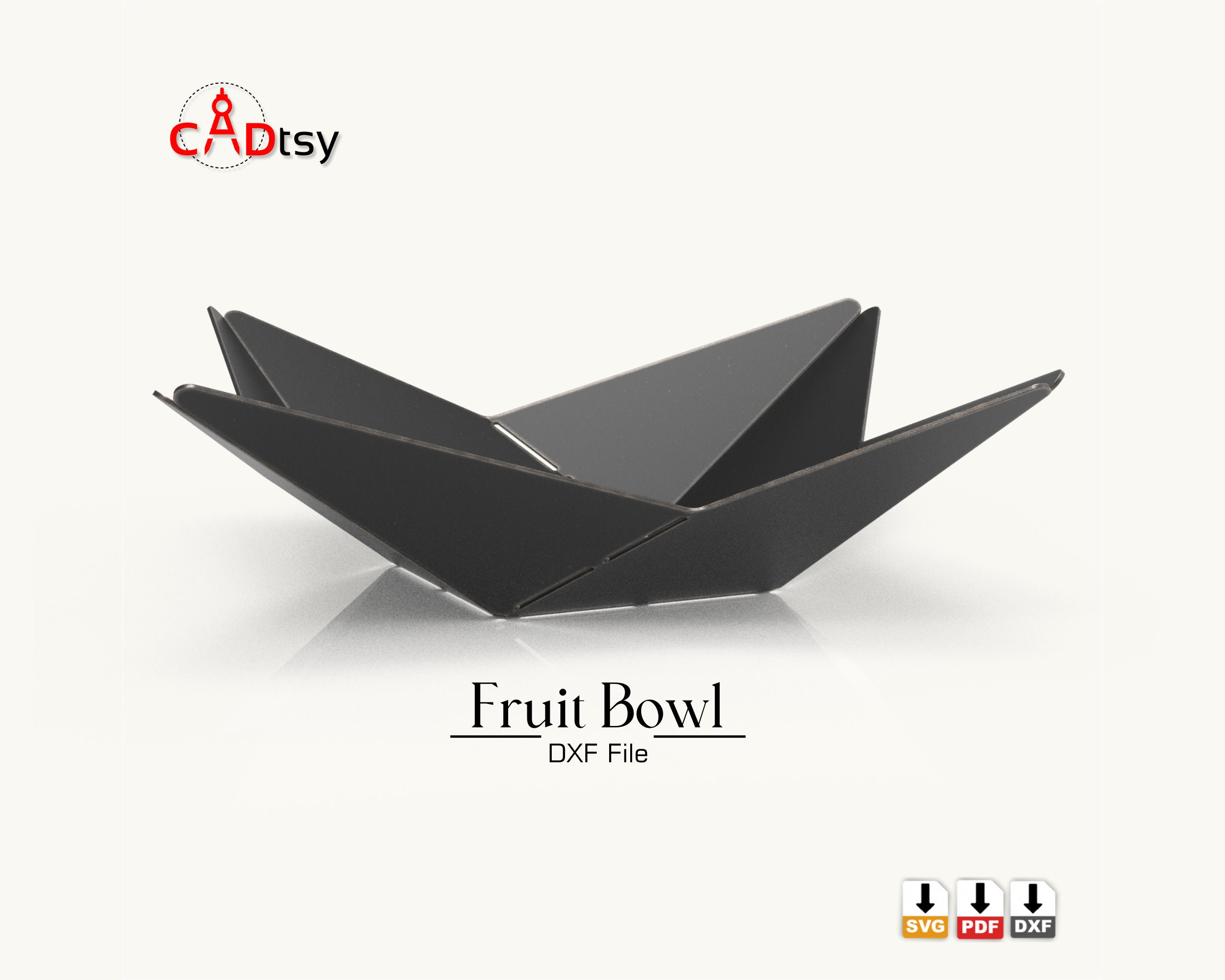 Metal Fruit Bowl Plasma Laser Cutting Dxf File Serving Tray - Etsy