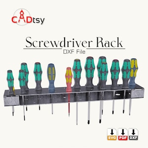 Screwdriver Rack DXF Cnc Plasma Cut File. Wall Tool Mount DXF ...