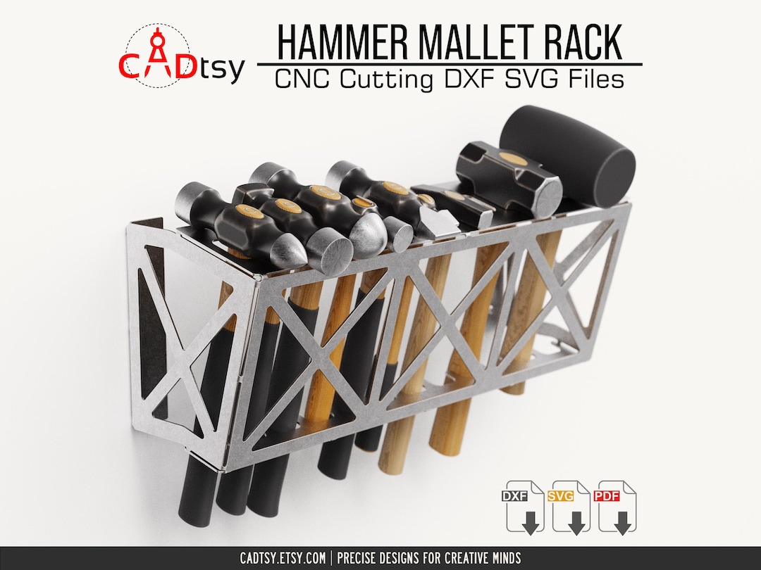 Hammer Holder Rack DXF Files for Plasma Cutting • Laser Cut Tool ...