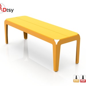 Bench DXF Laser Cutting File, CNC Plasma SVG Plans, Metal Outdoor Patio ...