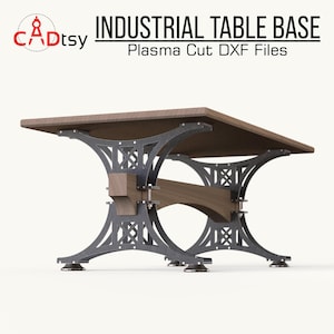 Base de mesa industrial DXF / Planos de muebles de plasma CNC / Patas ...