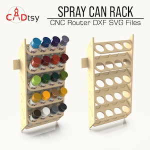 Spray Can Holder DXF Files for CNC Router • 2 Versions (wall & Mobile ...