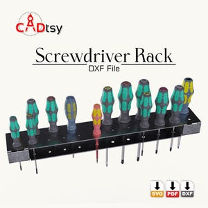 Screwdriver Rack DXF Cnc Plasma Cut File. Wall Tool Mount DXF ...
