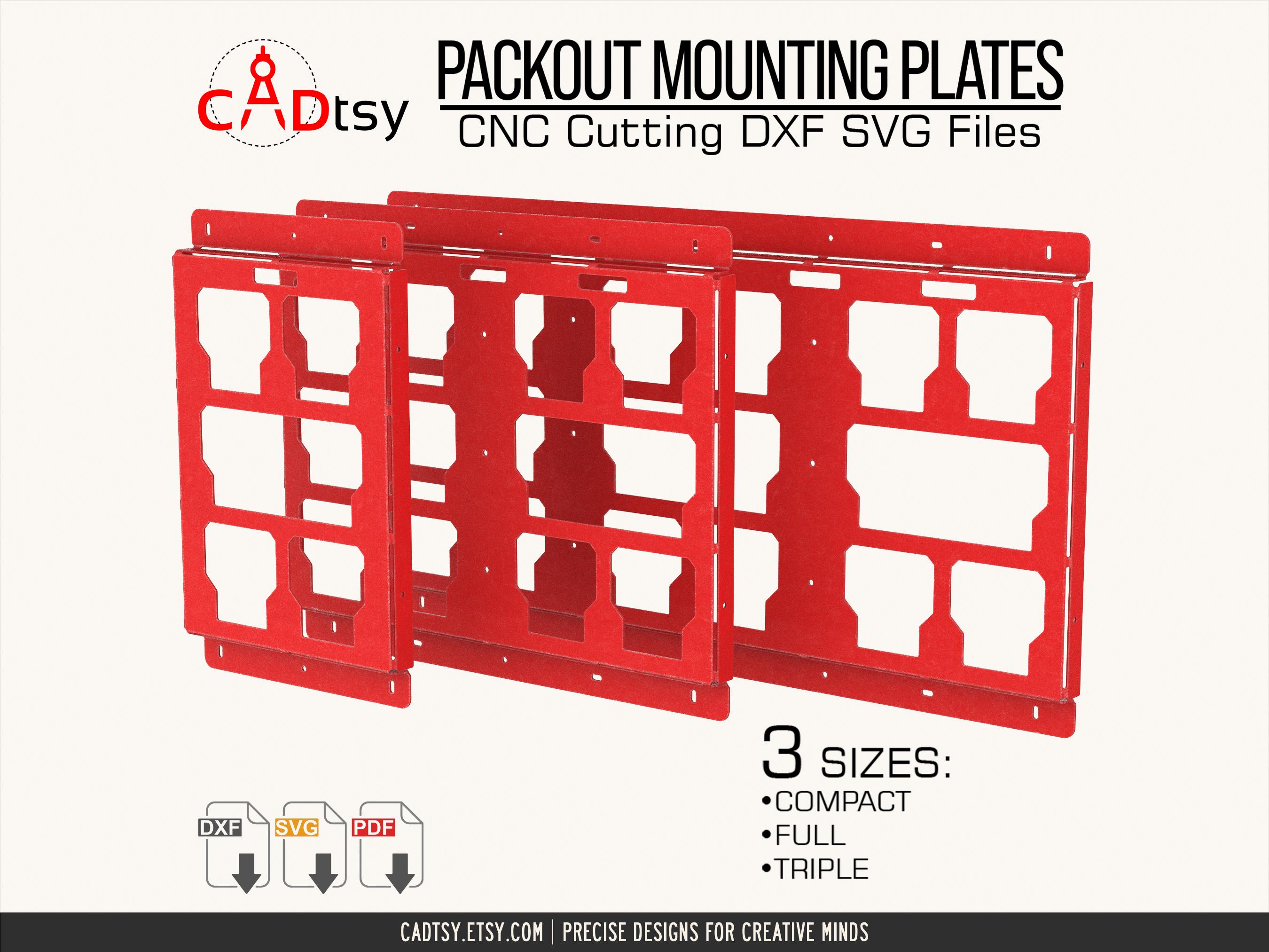Milwaukee Packout Mount Plate DXF Files for Plasma • Packout Mounting ...