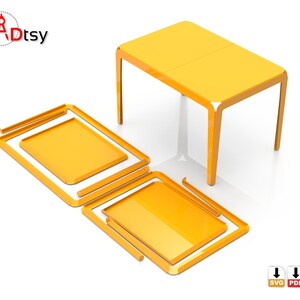 Metal Furniture DXF Laser Plasma Cutting Bundle. Table and Bench CNC ...