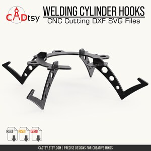 Welding Bottle Hooks DXF Files for Plasma Cutting • Gas Cylinder ...