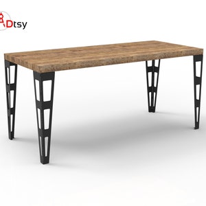 Industrial Table Metal Leg DXF Plasma Cut File. Metal Fabrication ...