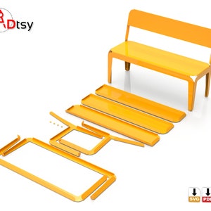 Metal Furniture DXF Laser Plasma Cutting Bundle. Table and Bench CNC ...