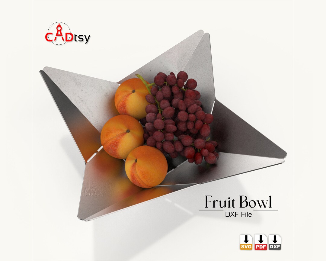 Metal Fruit Bowl Plasma Laser Cutting Dxf File Serving Tray - Etsy