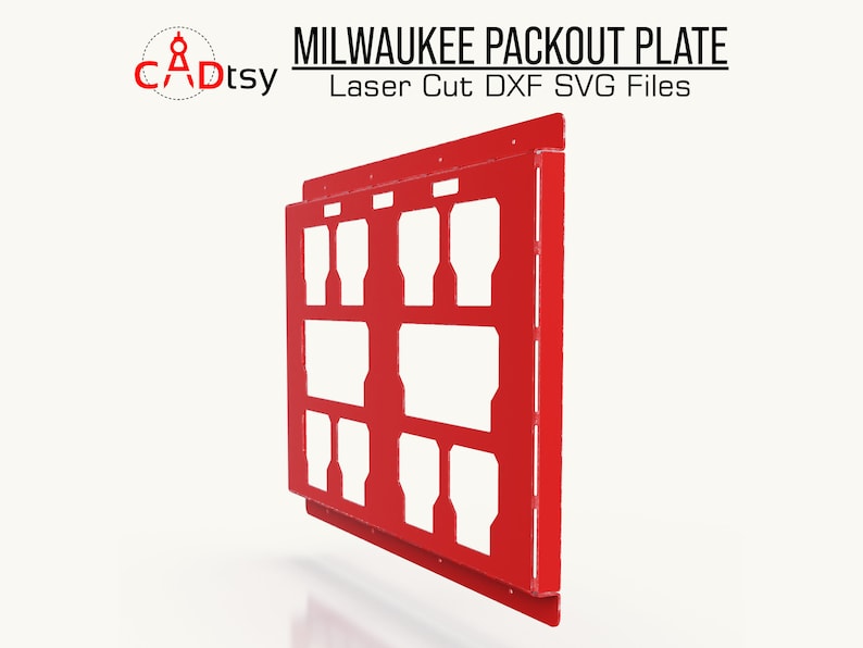Plaque de montage Milwaukee Packout DXF SVG Fichiers de découpe laser ...