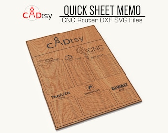 CNC Quick Reference Chart, Laser Cut Files, Glowforge, Laser SVG File ...