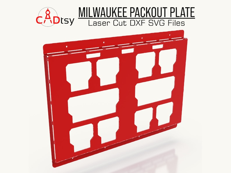 Milwaukee Packout Mounting Plate DXF SVG CNC Laser/plasma Cutting Files ...