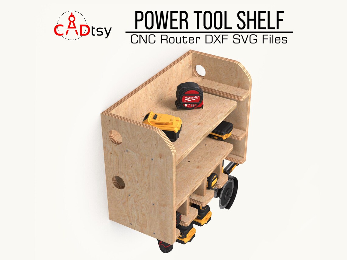 Cordless Tool Organizer DXF SVG CNC Router Files, Power Tool Storage ...