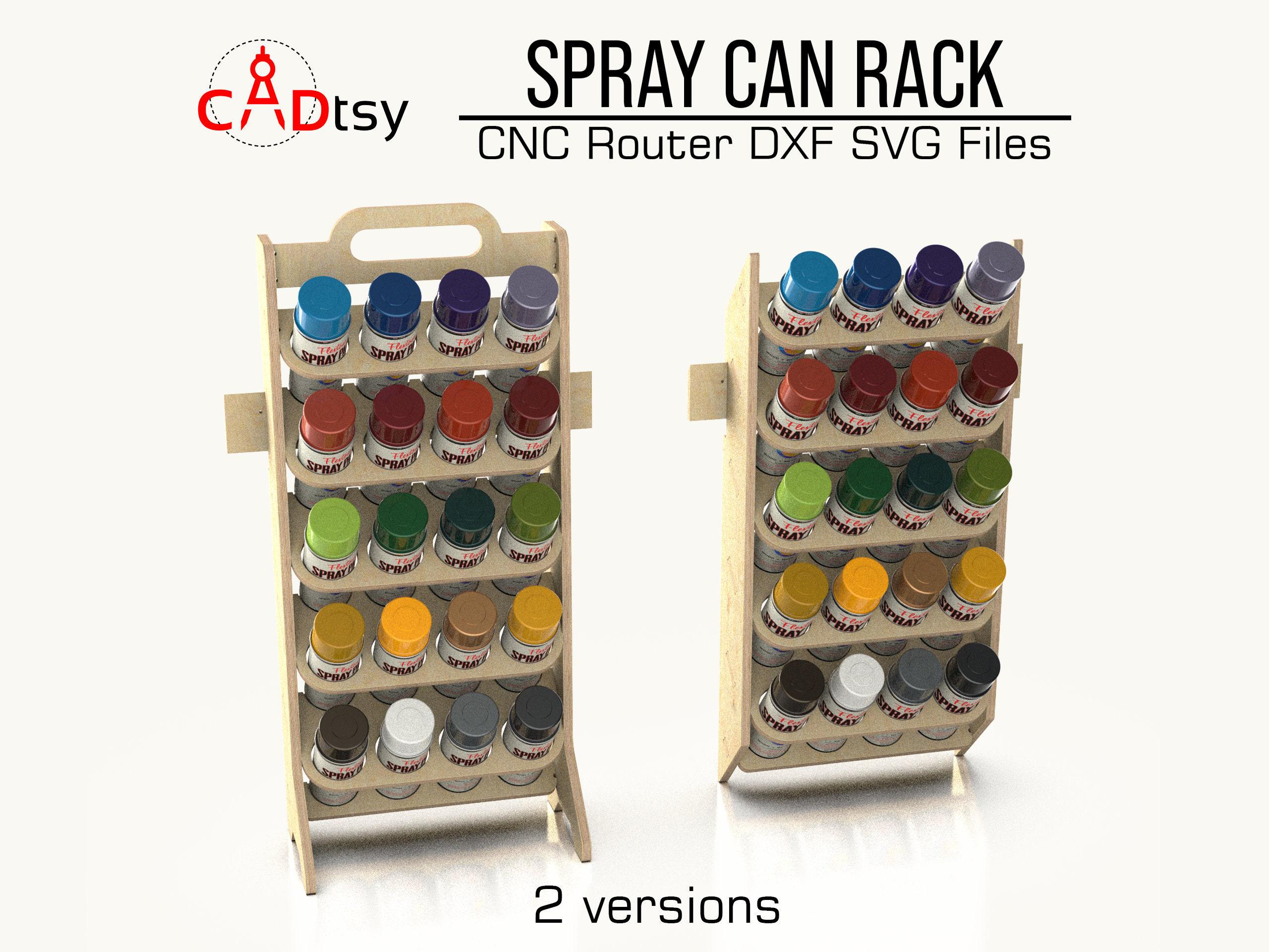 Spray Can Holder DXF Files for CNC Router • 2 Versions (wall & Mobile ...
