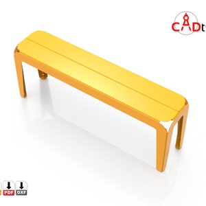 Metal Bench Cnc Plasma Cutting DXF File. Metal Furniture Laser Cut ...