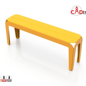 Metal Bench Cnc Plasma Cutting DXF File. Metal Furniture Laser Cut ...