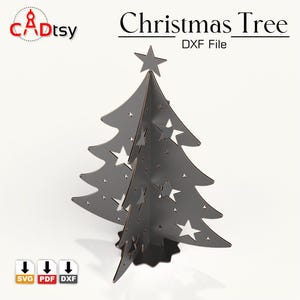 Christmas Tree CNC Laser Cutting DXF / SVG File, Metal Decoration ...