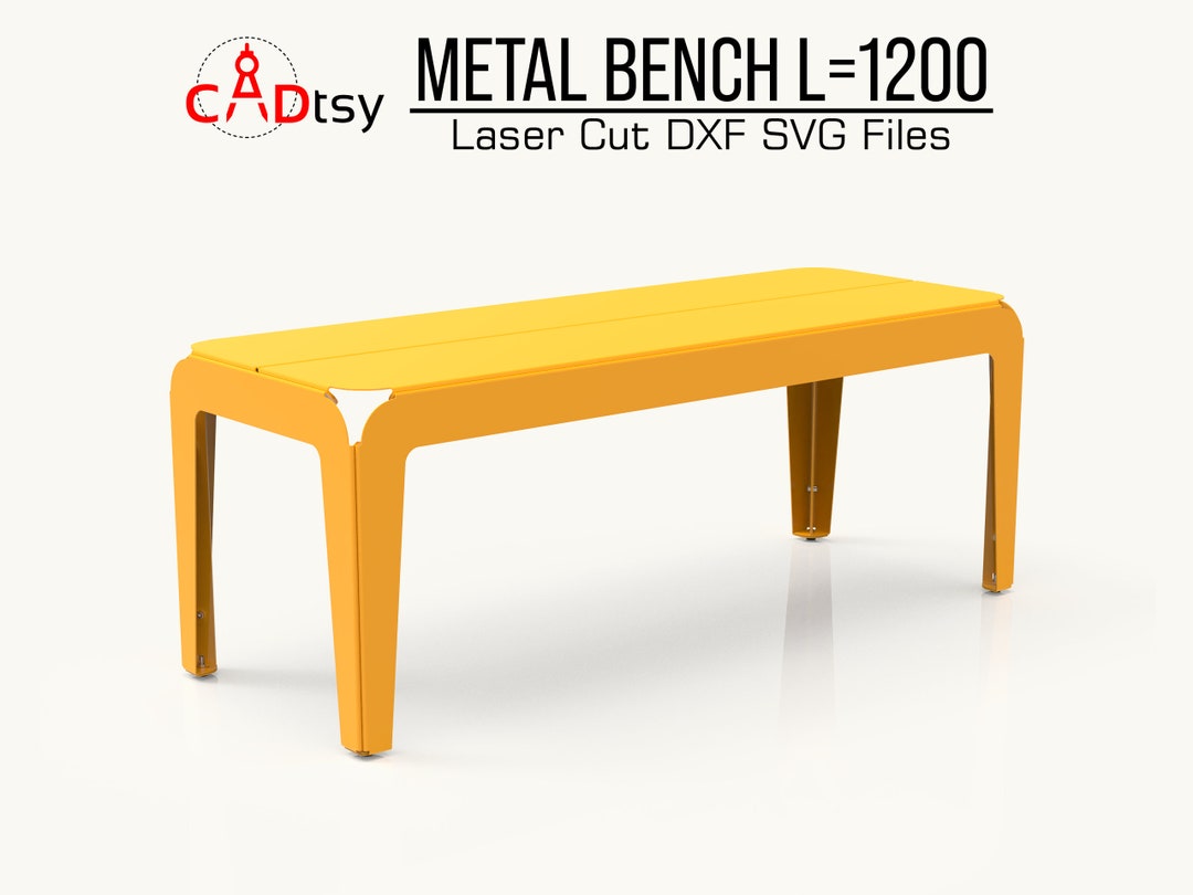 Metal Bench DXF Files for Plasma • Outdoor Patio Furniture Plans Laser ...