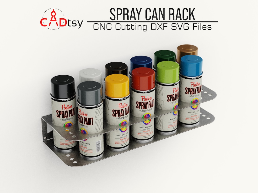 Spray Can Rack DXF Files for Plasma Cutting. Metal Workshop Organizer ...