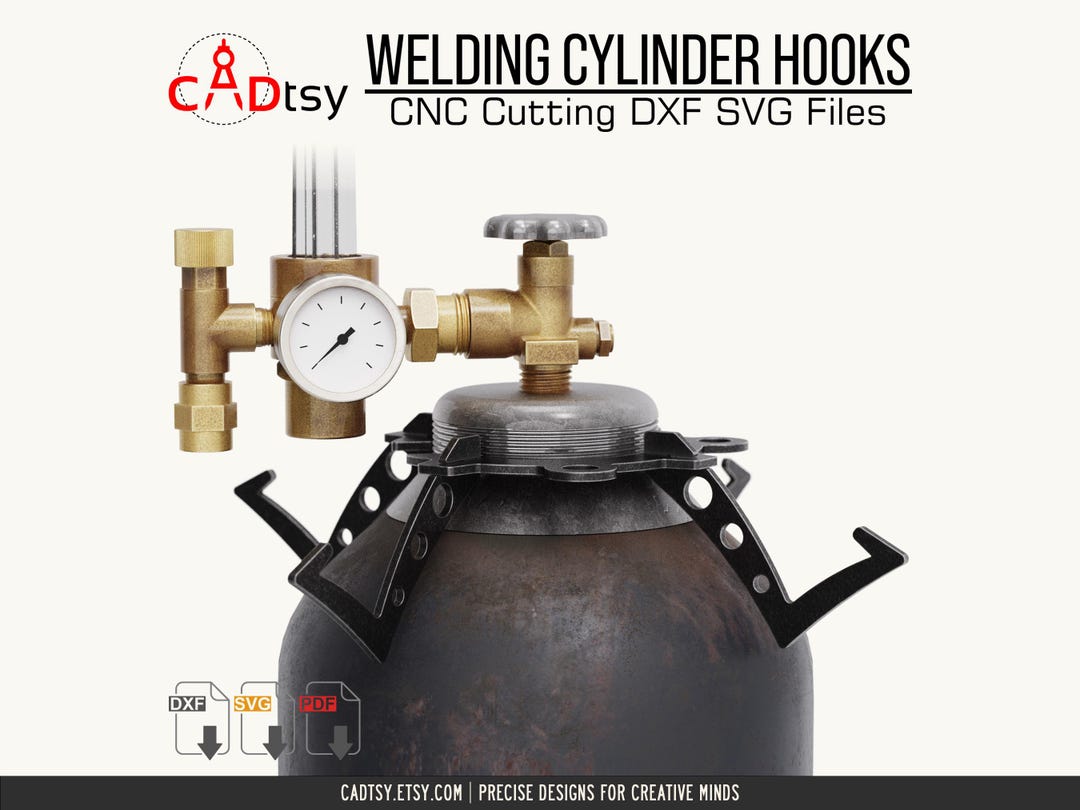 Welding Bottle Hooks DXF SVG - CNC Plasma Cutting Files - Gas Cylinder ...
