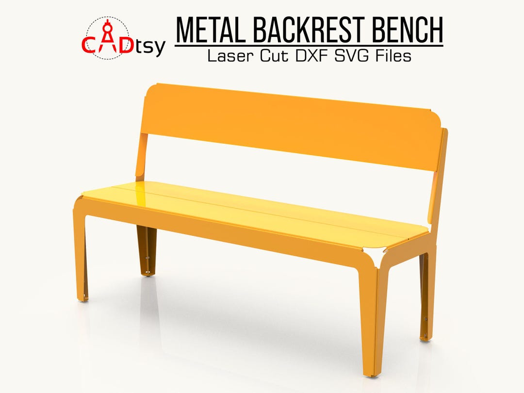 Metal Bench DXF SVG - CNC Plasma Laser Cut File - Patio Seating Plans ...