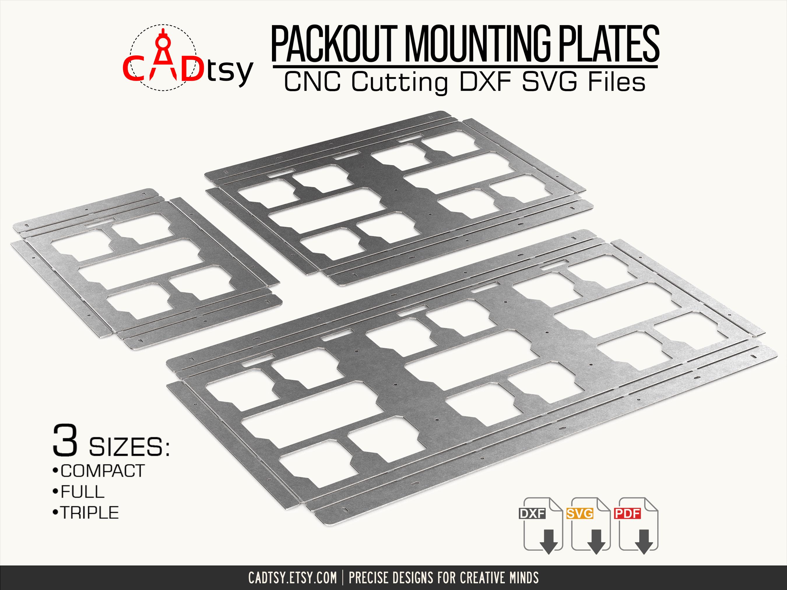 Milwaukee Packout Mount Plate DXF Files for Plasma • Packout Mounting ...