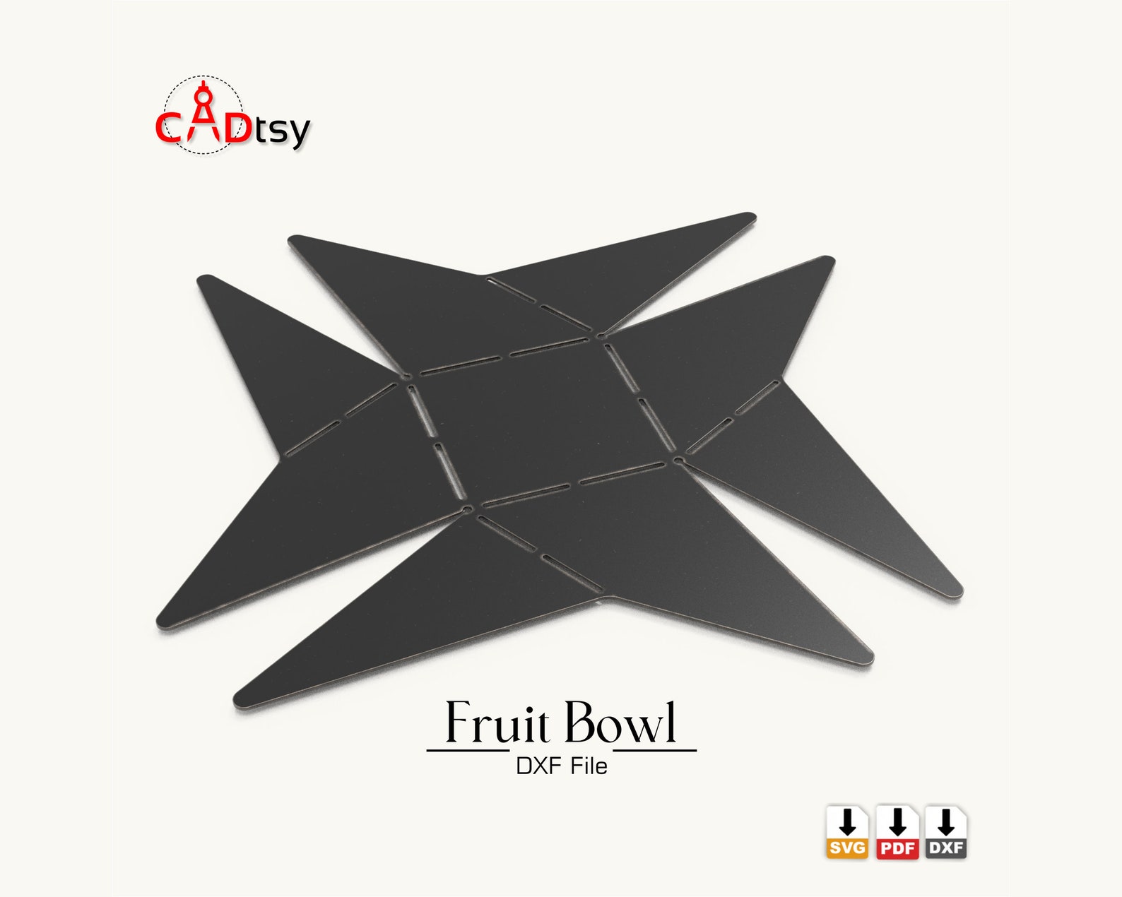 Metal Fruit Bowl Plasma Laser Cutting Dxf File Serving Tray - Etsy