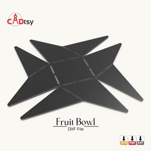Metal Fruit Bowl Plasma Laser Cutting Dxf File, Serving Tray Home Patio ...