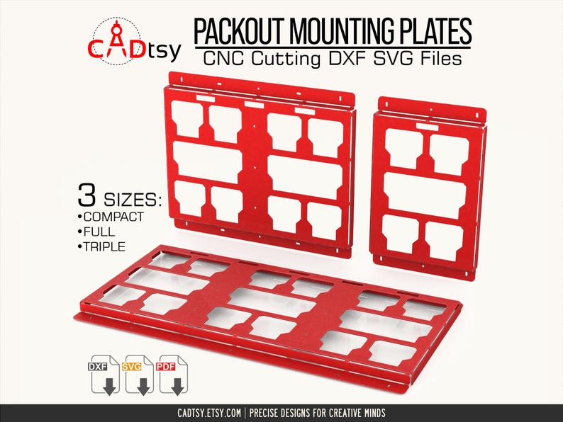 Milwaukee Packout Mount Plate DXF Files for Plasma • Packout Mounting ...
