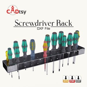 Screwdriver Holder DXF, Tool Organizer Laser Plasma Files. Wall Rack ...