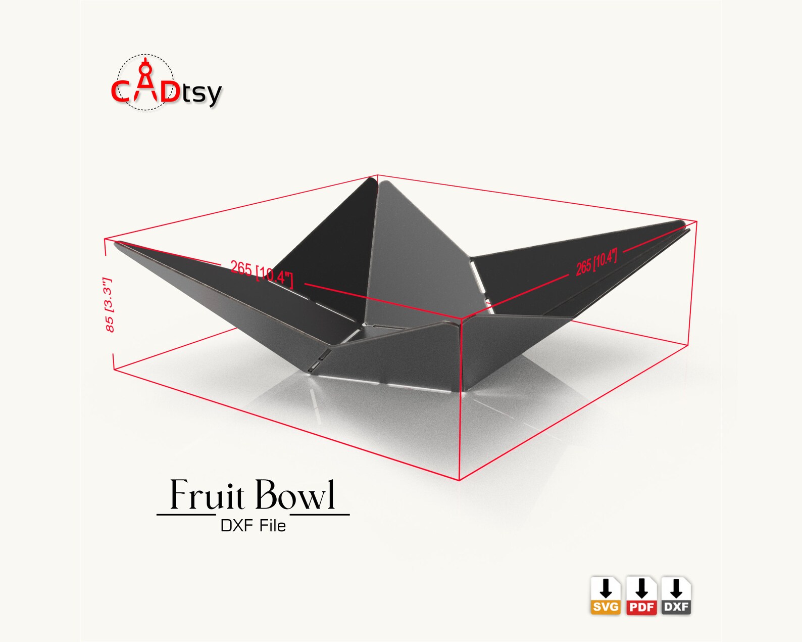 Metal Fruit Bowl Plasma Laser Cutting Dxf File Serving Tray - Etsy
