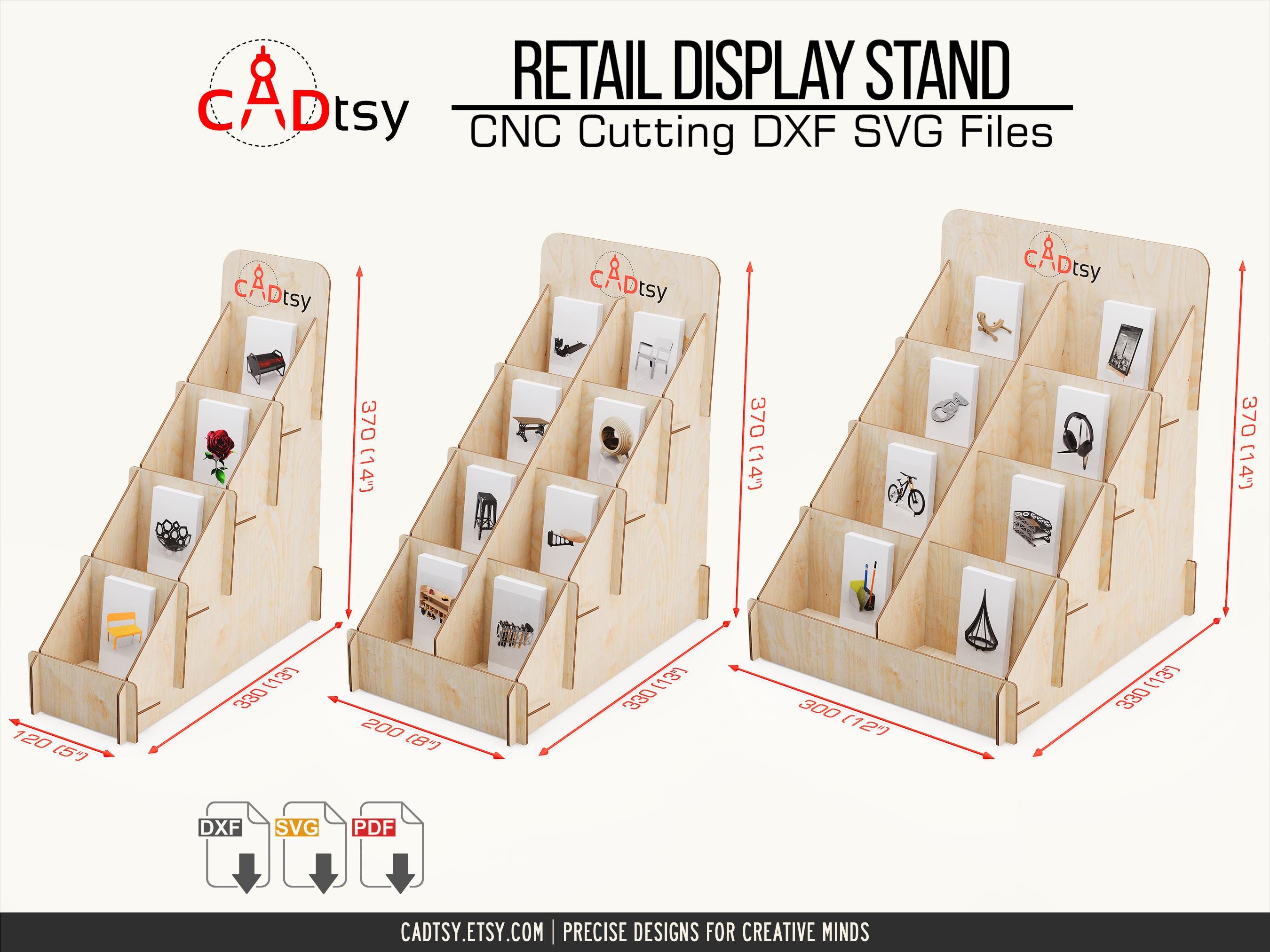 Laser Cut Display Stand SVG • 4-tier Craft Retail Stand DXF - Etsy ...