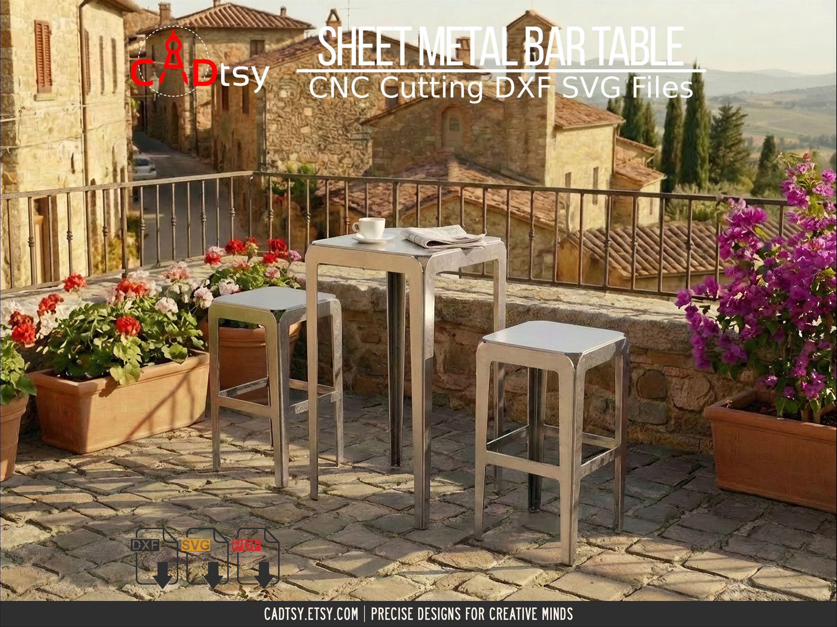 Bar Table DXF Files for Plasma Cutting. Sheet Metal Table Plans - Etsy