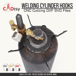 Welding Bottle Hooks DXF Files for Plasma Cutting • Gas Cylinder ...