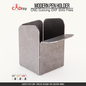Metal Pen Holder DXF Files for Plasma CNC • Desk Organizer - Etsy