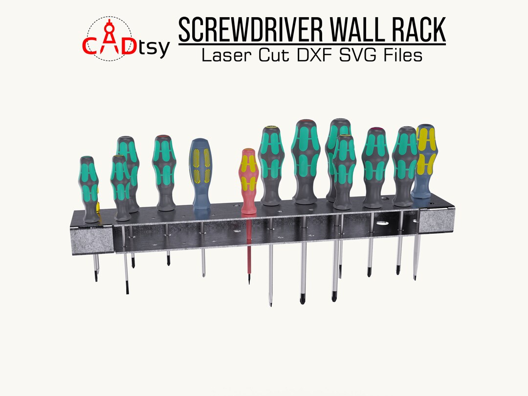 Screwdriver Holder DXF, Tool Organizer Laser Plasma Files. Wall Rack ...