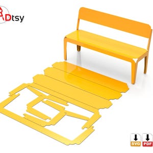 Metal Bench DXF SVG - CNC Plasma Laser Cut File - Patio Seating Plans ...