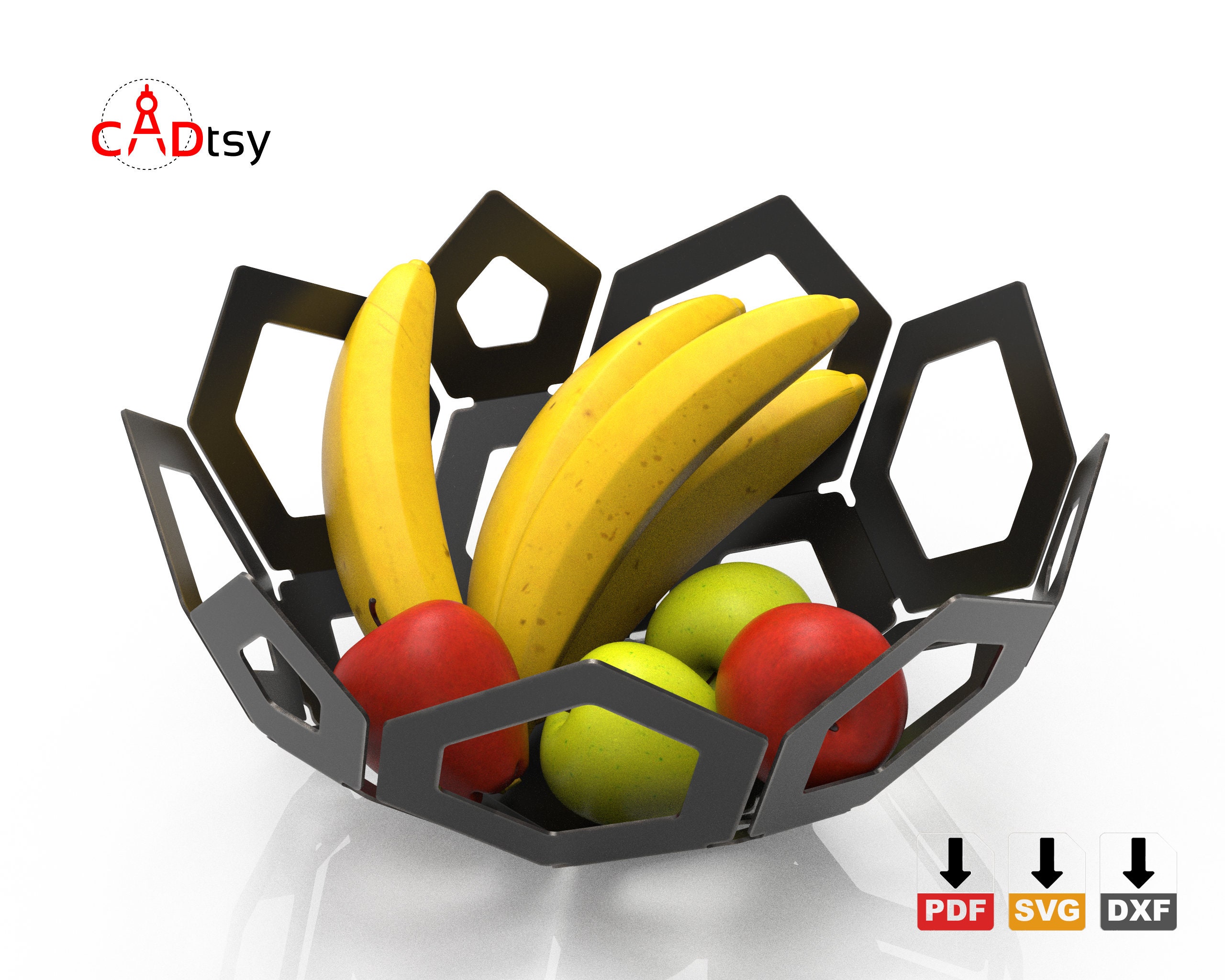 Metal Fruit Bowl DXF Files for Plasma CNC • Serving Tray Basket - Etsy