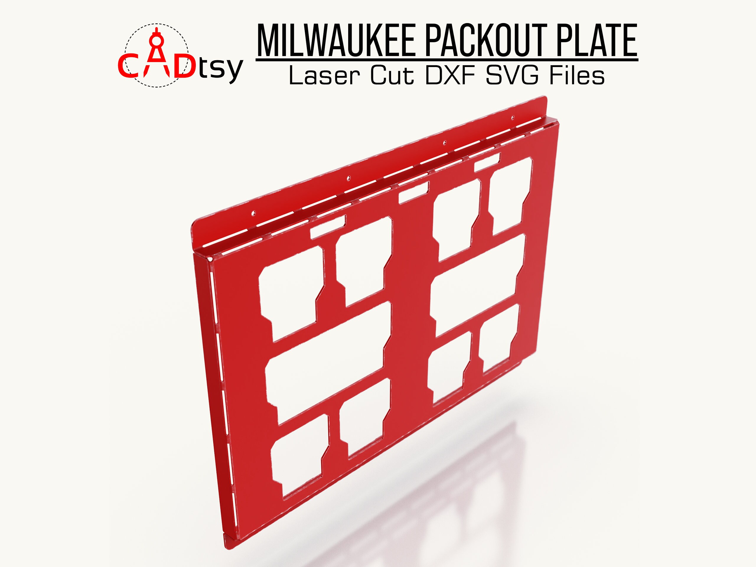Milwaukee Packout Mounting Plate DXF SVG CNC Laser/plasma Cutting Files ...