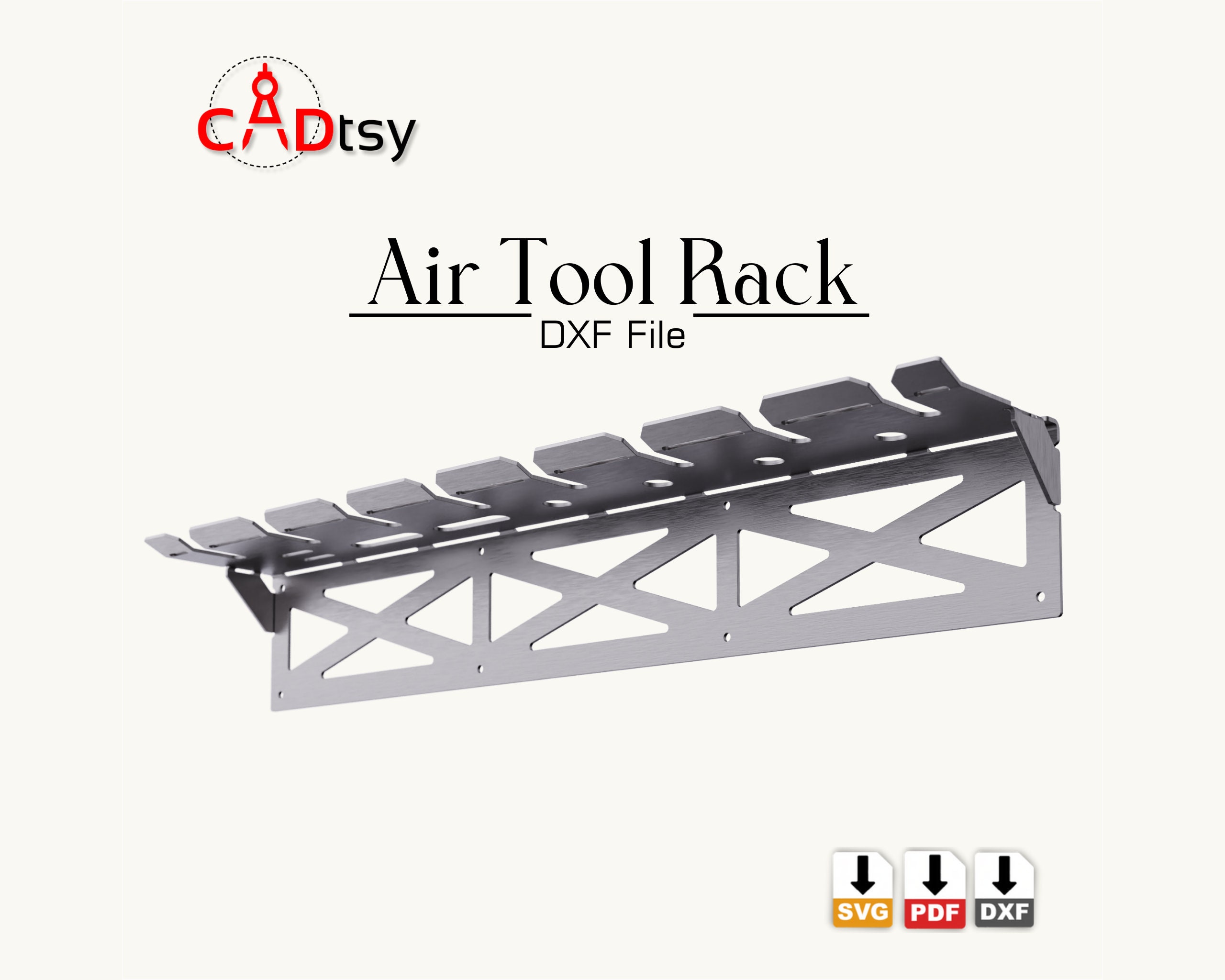 Air Tool Holder DXF for Plasma Cutting • Wall Tool Rack • Workshop ...