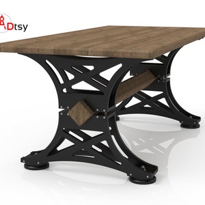 Wooden Industrial Style Table Legs DXF CNC Router File DIY Workshop Cut ...