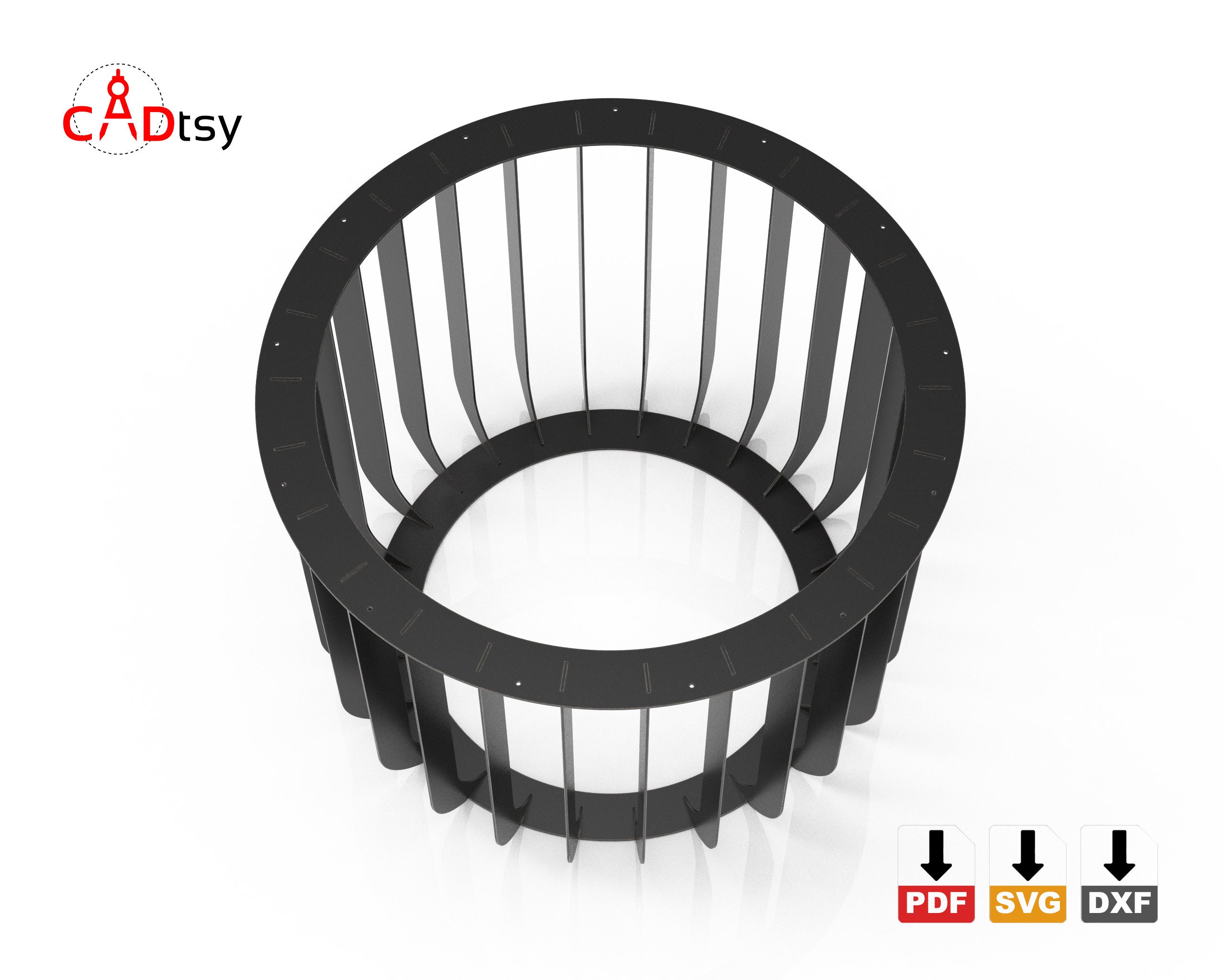 Table Metal Round Base DXF SVG Laser Plasma Cut Files. Fabrication ...