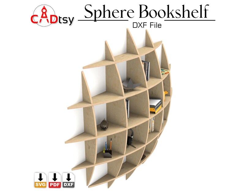 Bookshelf DXF CNC Router Files • Parametric Shelves SVG Files - Etsy