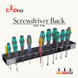 Screwdriver Rack DXF Cnc Plasma Cut File. Wall Tool Mount DXF ...