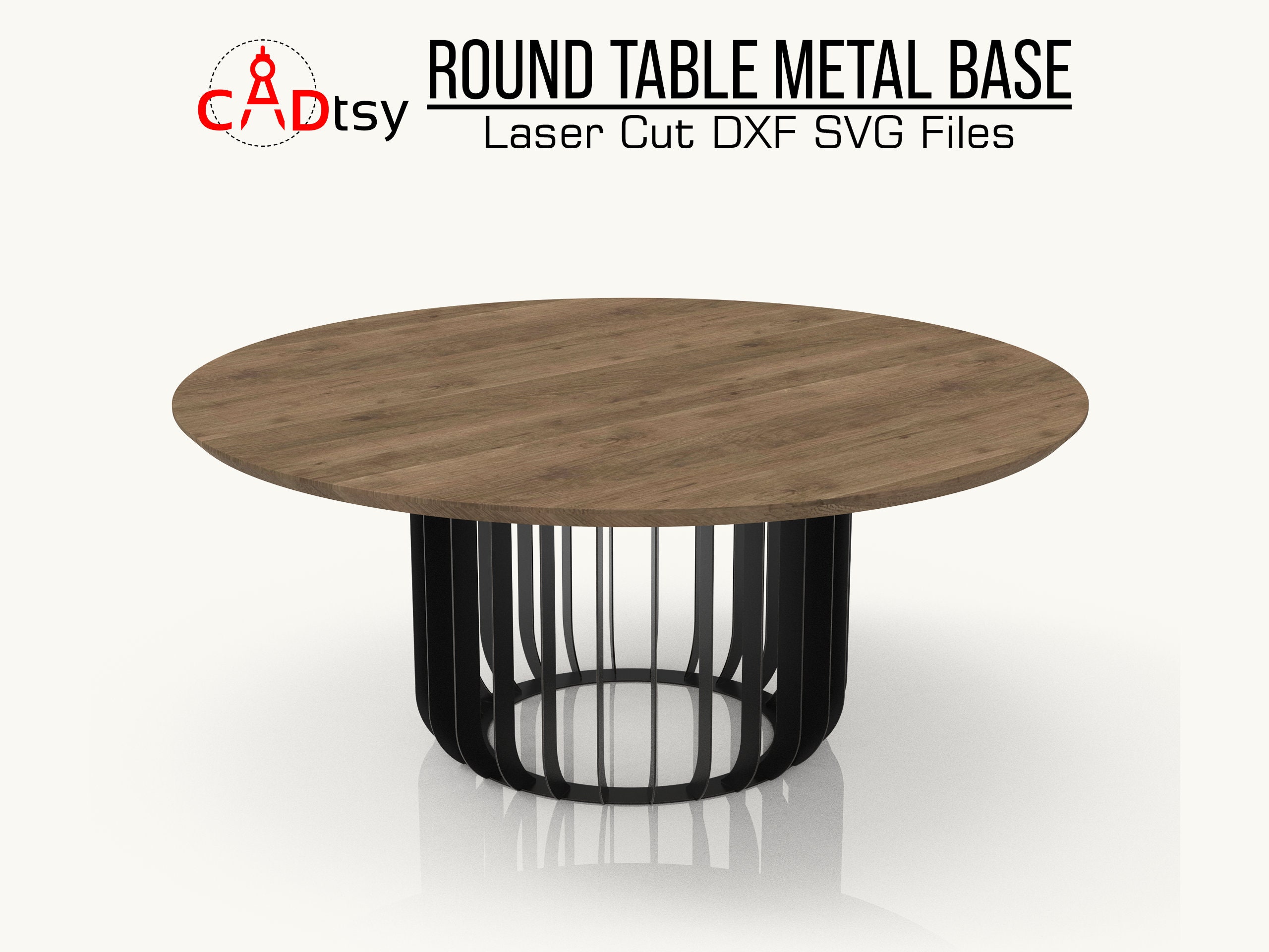 Table Metal Round Base DXF SVG Laser Plasma Cut Files. Fabrication ...