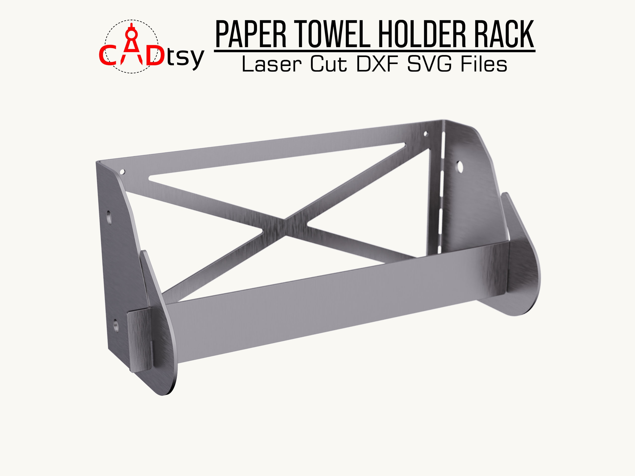 Paper Towel Rack Holder DXF Files for Plasma • Workshop Towel Dispenser ...