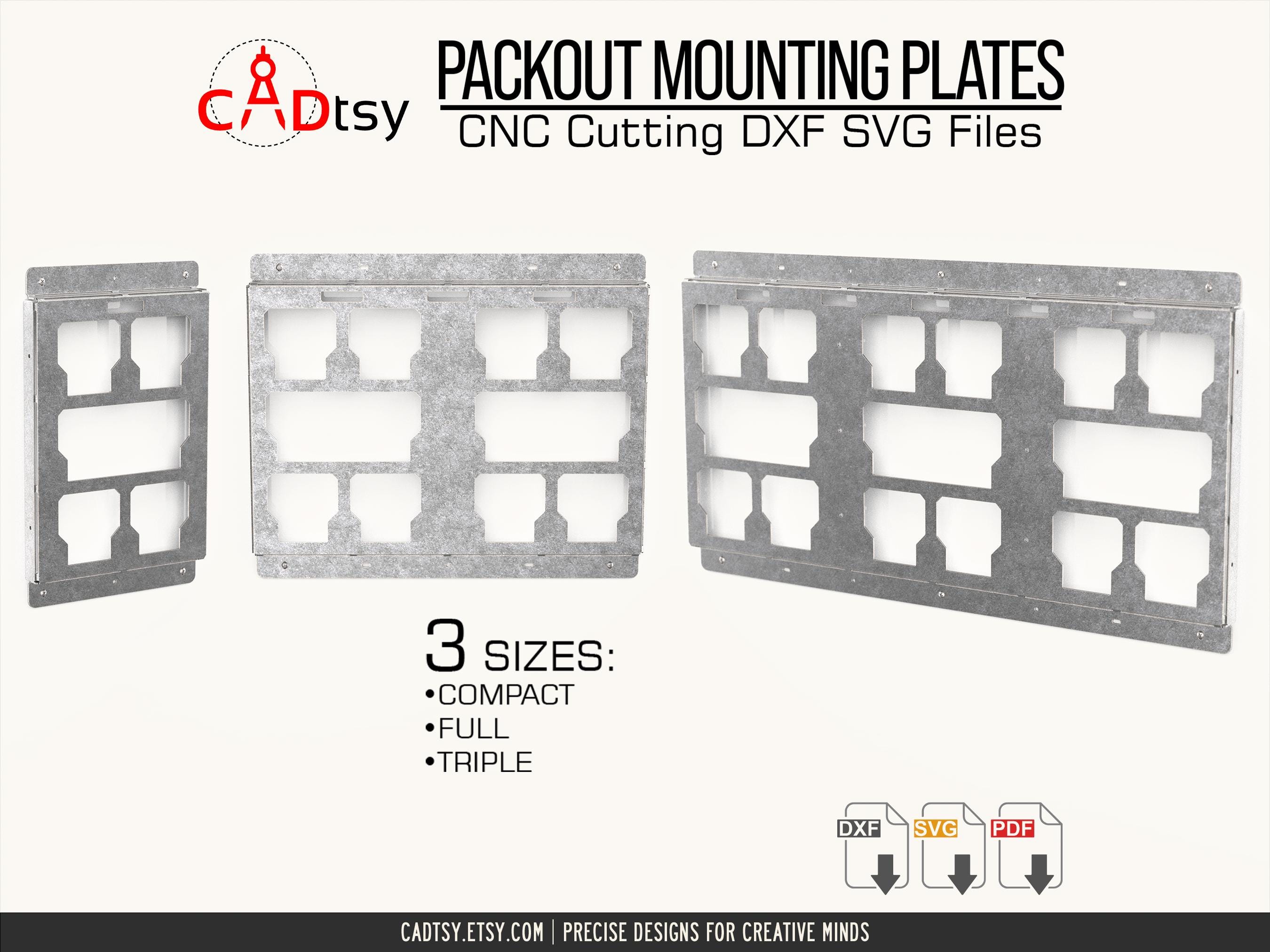 Milwaukee Packout Mount Plate DXF Files for Plasma • Packout Mounting ...