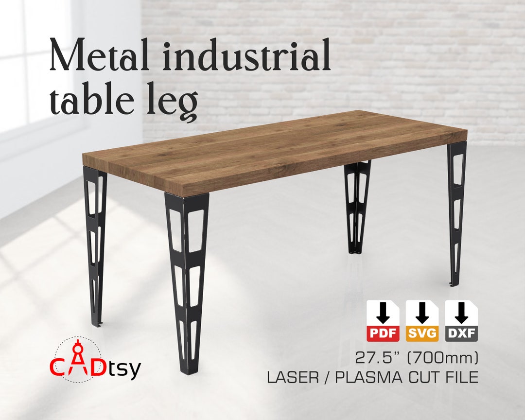 Industrial Table Metal Leg DXF Plasma Cut File. Metal Fabrication ...