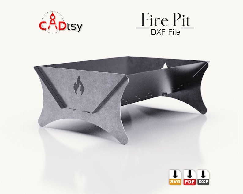 Fire Pit DXF Files for Plasma Cutting • Collapsible Grill Laser Cut ...