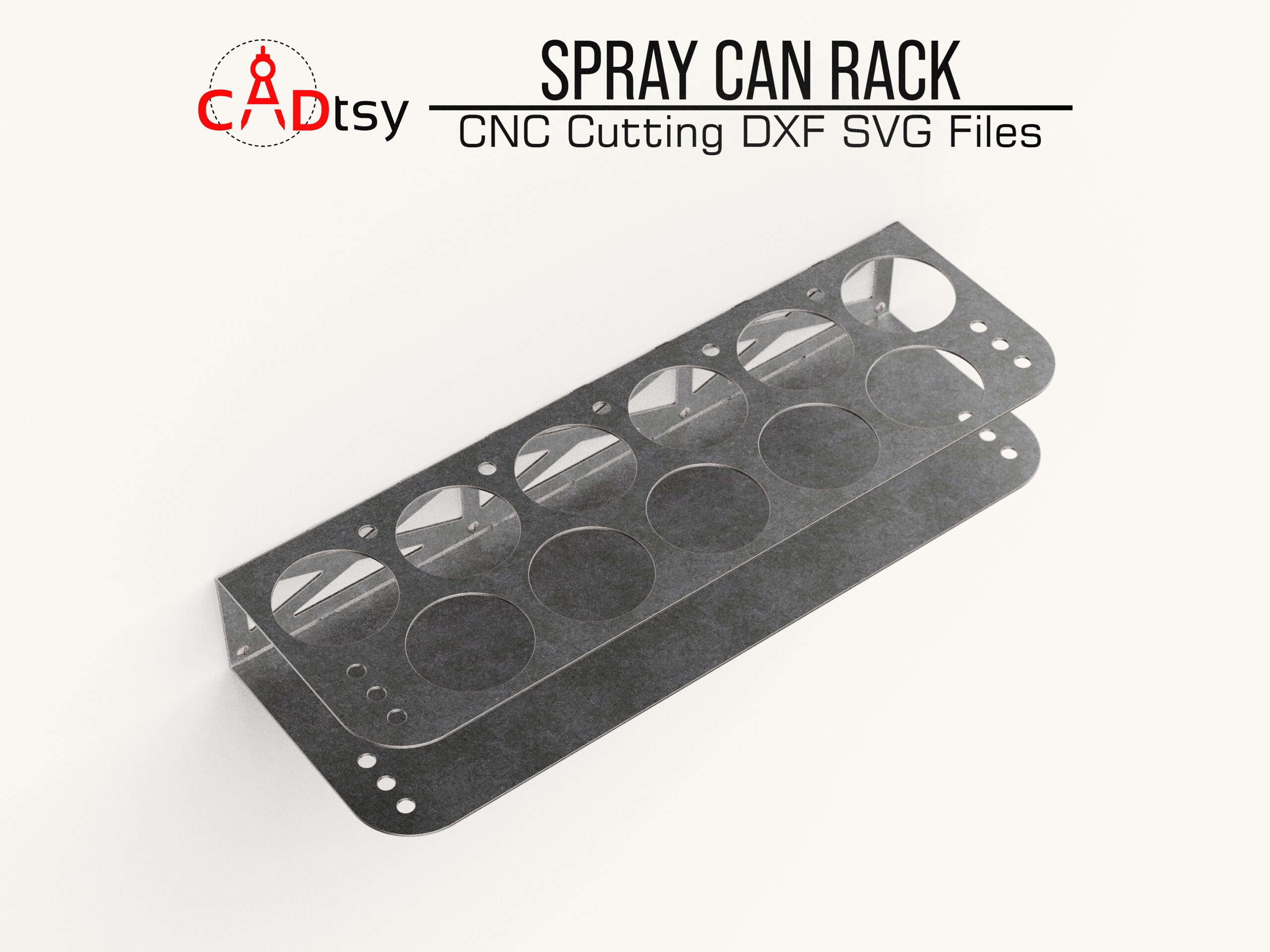 Spray Can Holder DXF Files for Plasma Cutting • Aerosol Can Rack ...